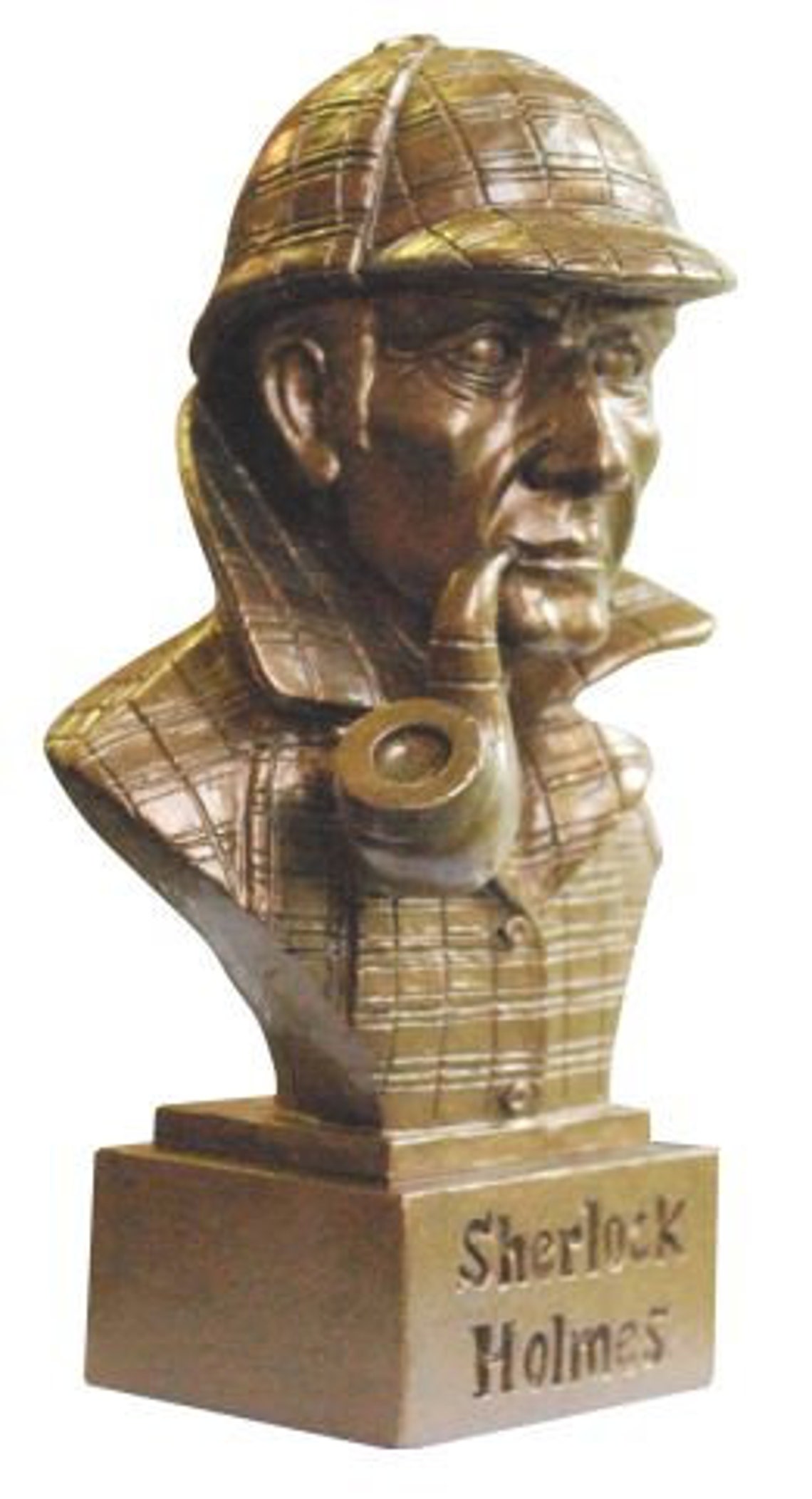 Sherlock Holmes Figurine Bust Bronze Finish Made by - Etsy