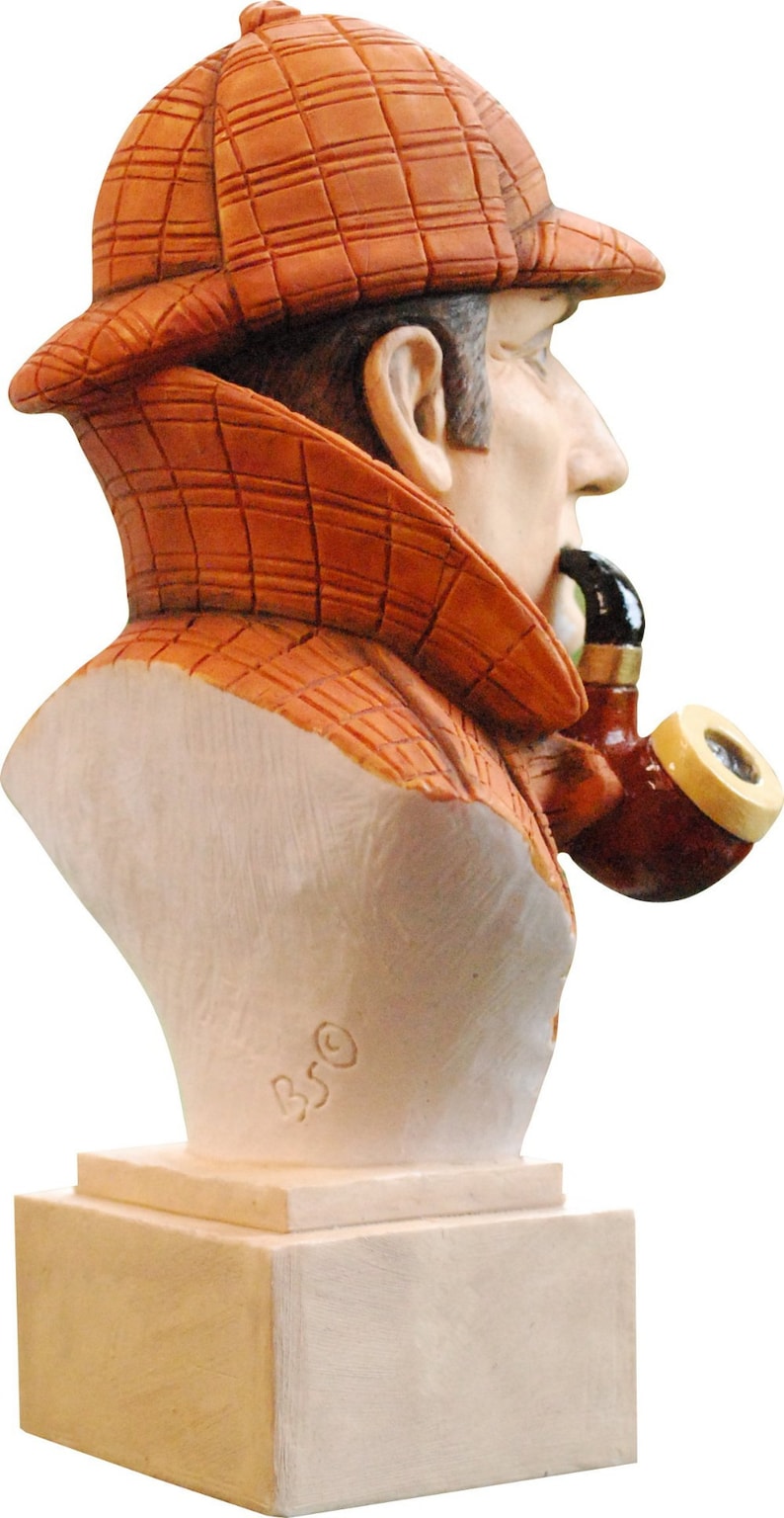 Sherlock Holmes Figurine Bust Handpainted Made by | Etsy UK