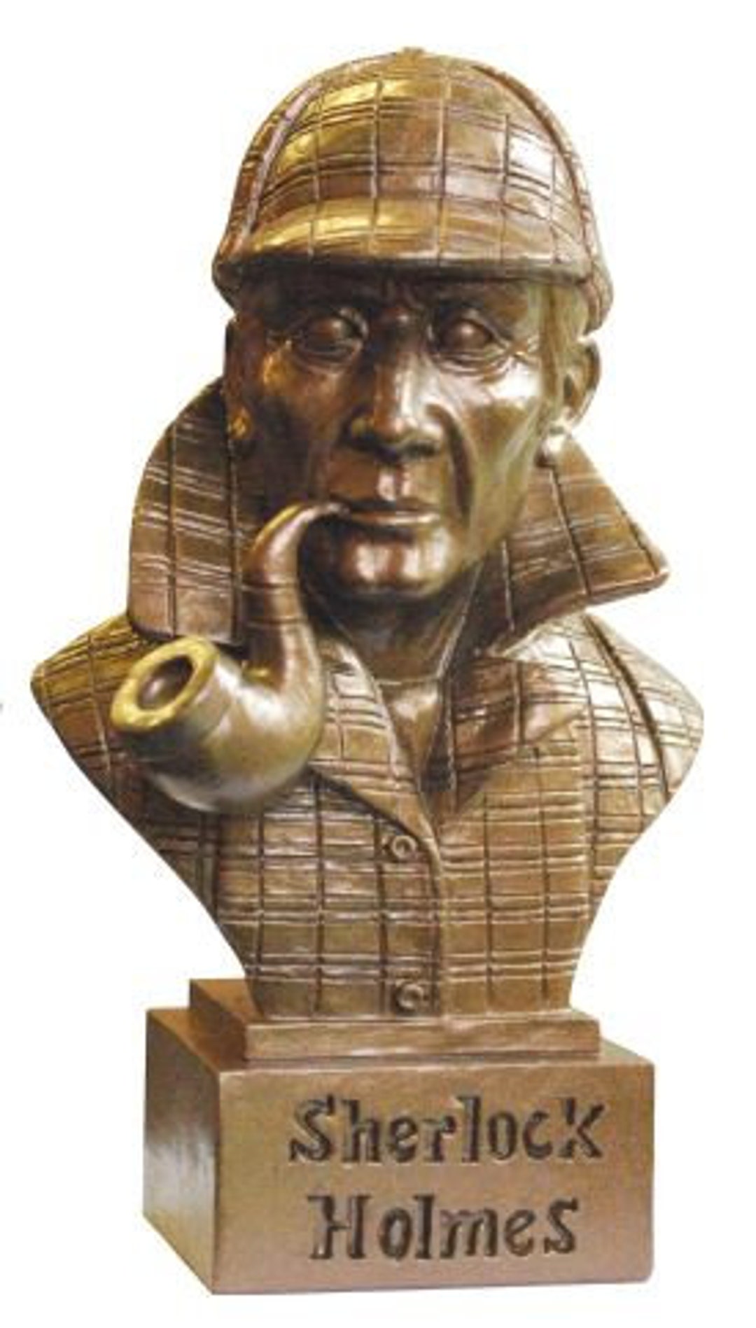 Sherlock Holmes Figurine Bust Bronze Finish Made by Peakdalesculptures ...