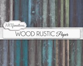 Items similar to Rustic Wood Papers "WOOD RUSTIC" shabby, wood ...