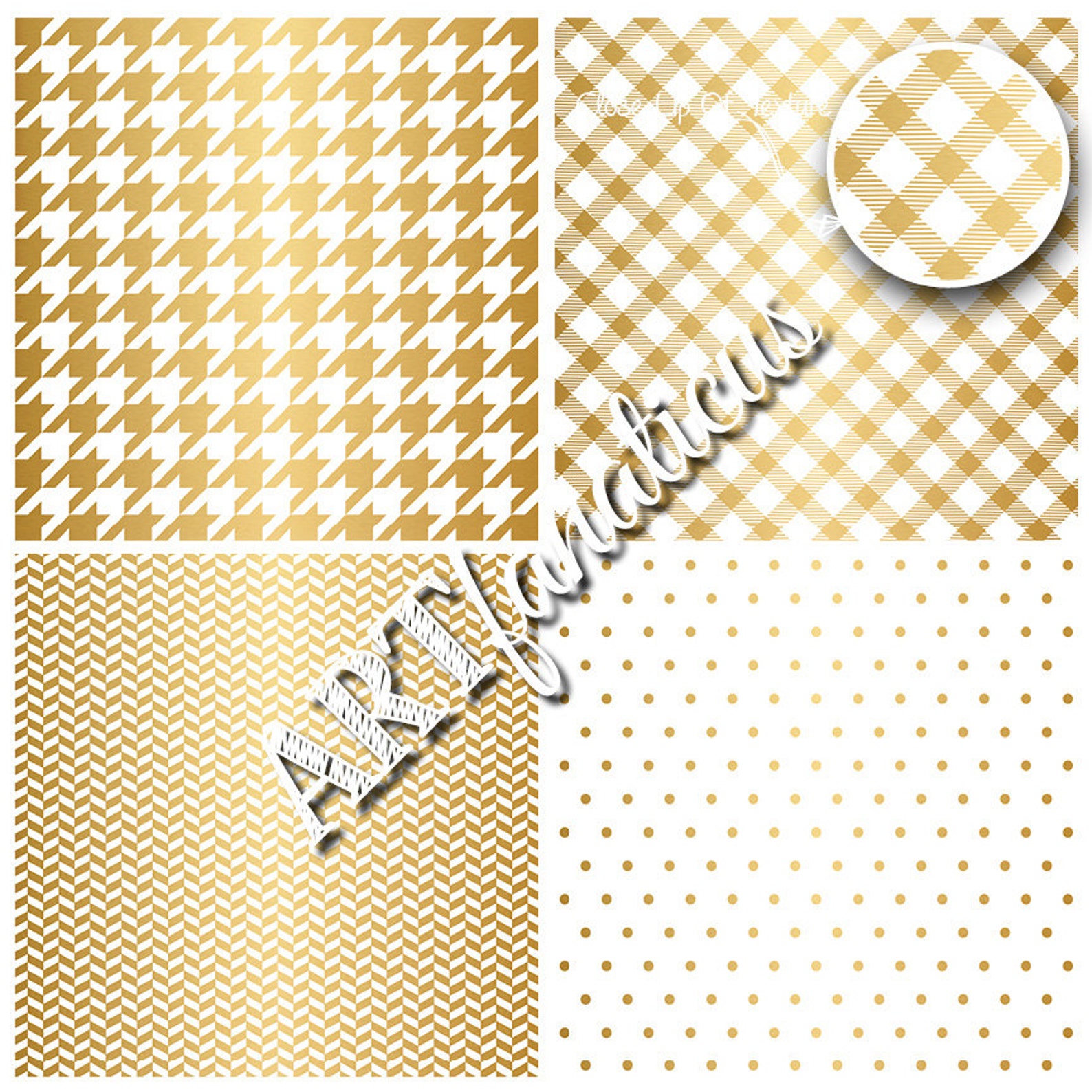 Gold Pattern Papers "gold SHINE Fabric" Gold Background, Polkadots ...