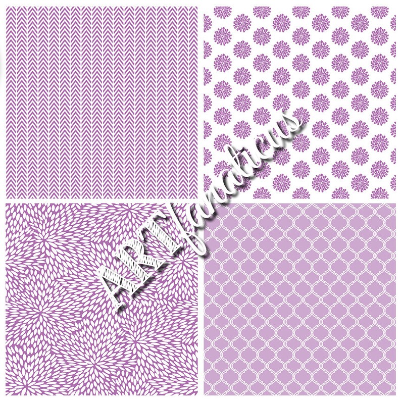 Lavender Digital Papers "radiant ORCHID Pantone" Backgrounds, Geometric ...