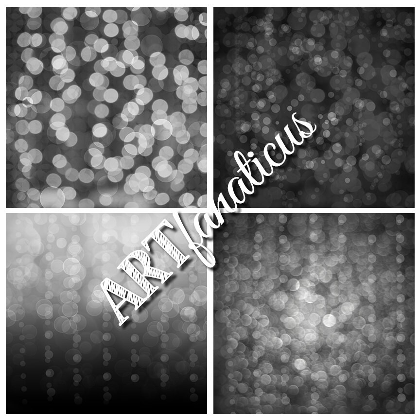 Bokeh Digital Papers "black BOKEH & Glitter" Bokeh Overlay, Black Bokeh ...