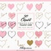 Pink & Gold Hearts - 50 Cliparts, Glitter Hearts, Heart Shapes, Love ...