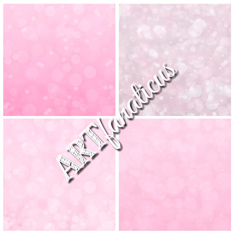 Bokeh Digital Papers "pink Bokeh" Pink Background Featuring Bokeh for ...