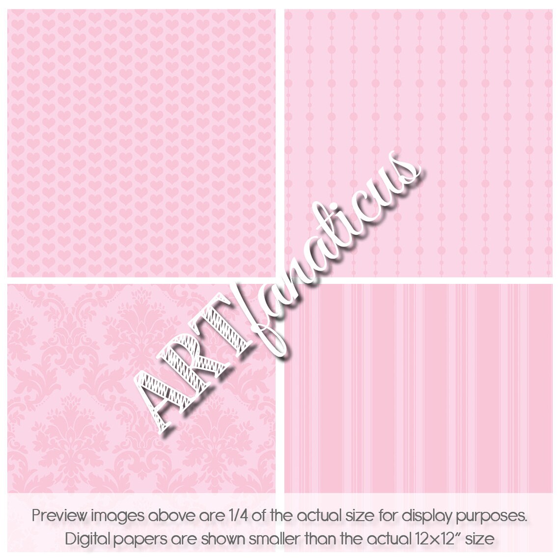 Wedding Damask Digital Papers "pink Damask" Elegant, Pink, White, Blush ...