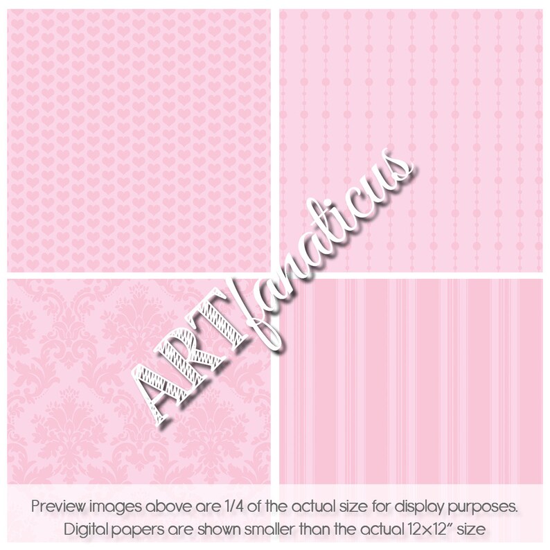 Wedding Damask Digital Papers "pink Damask" Elegant, Pink, White, Blush ...
