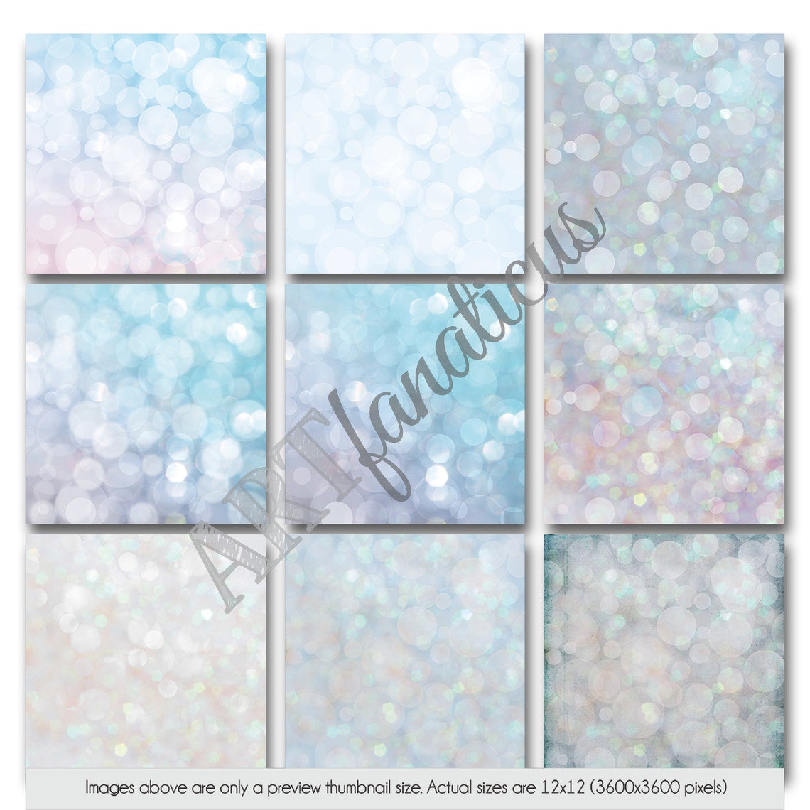 Bokeh Digital Papers Winter "wonderland Bokeh" Paper for Photographers ...