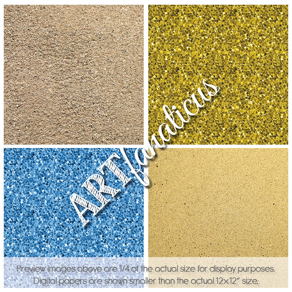 Digital Papers Beach Sand, sea SAND & Glitter Beach, Sand, Glitter ...