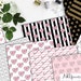 PINK & GOLD HEARTS Digital Designer Papers 16 Pink Watercolor Hand ...