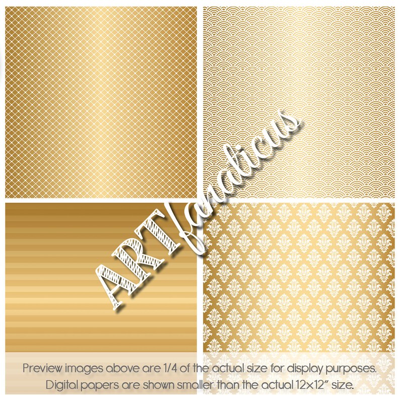 Wedding Digital Papers "wedding Gold" Gold Background, Floral, Roses ...