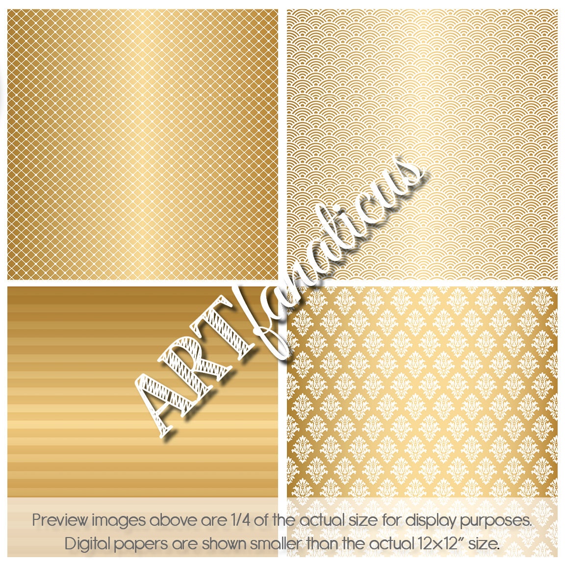 Wedding Digital Papers "wedding Gold" Gold Background, Floral, Roses ...