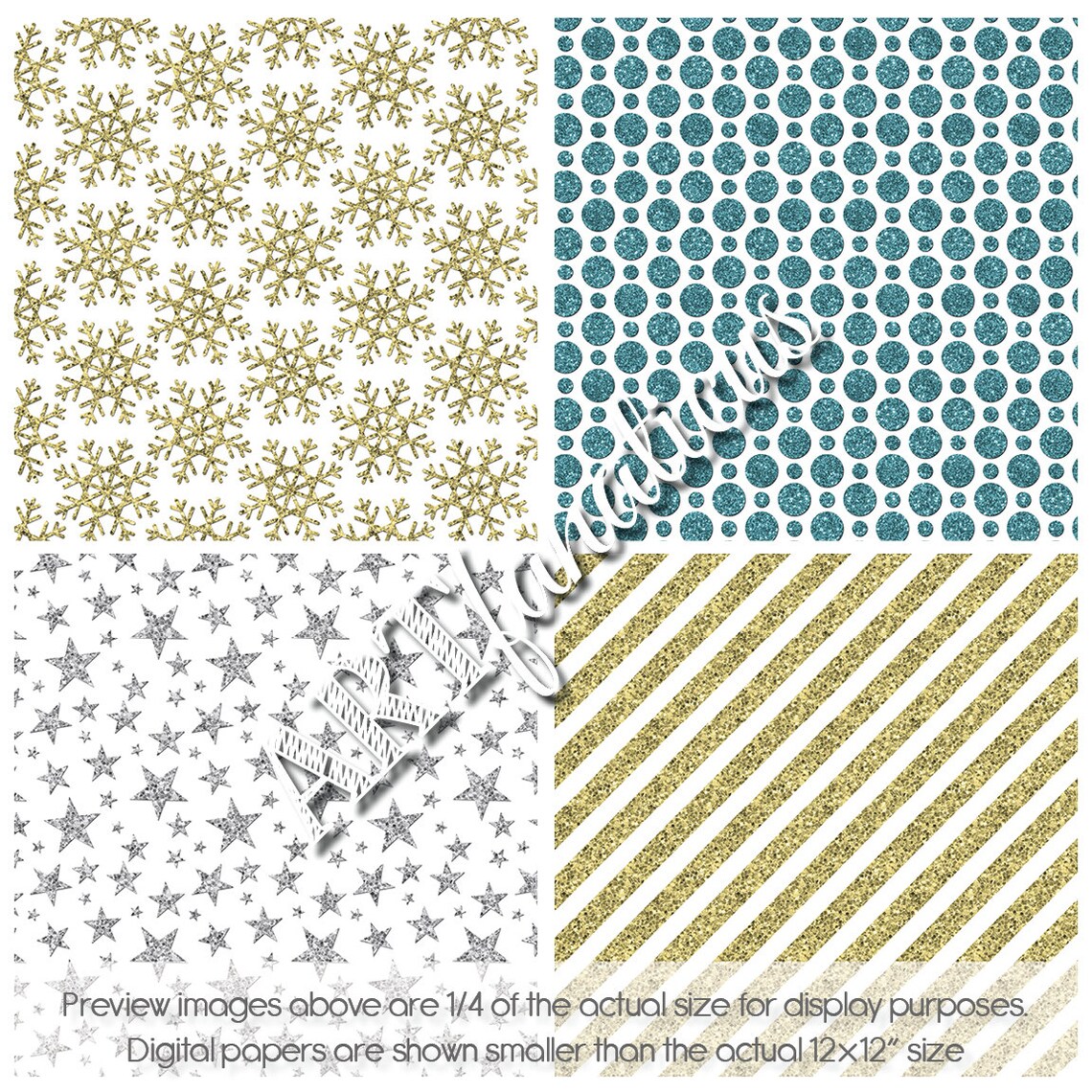 Christmas Glitter Papers christmas BLING Glitter - Etsy