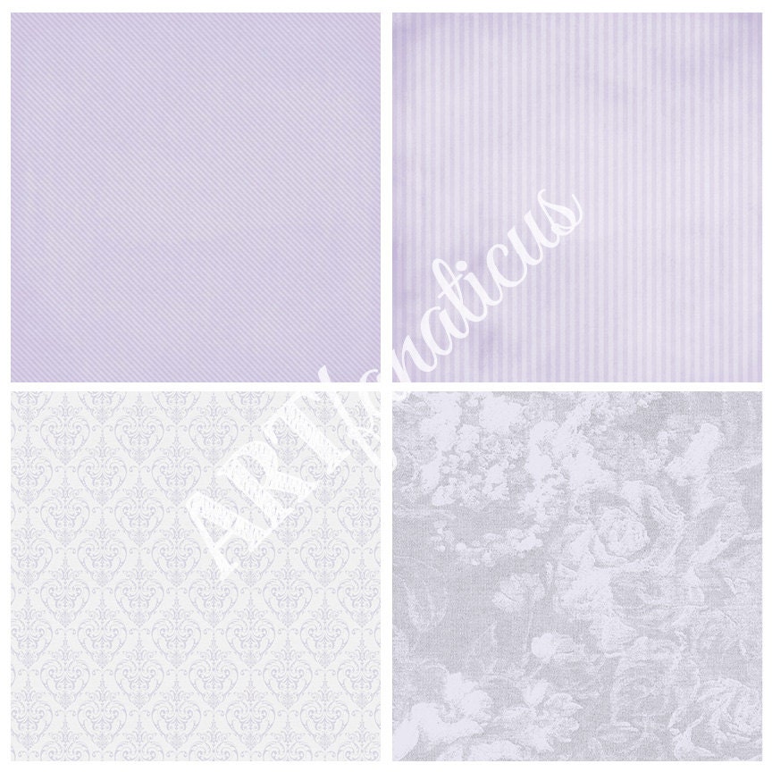 Wedding Digital Papers lavender Romance Lilac, Purple, Grunge, Lace ...