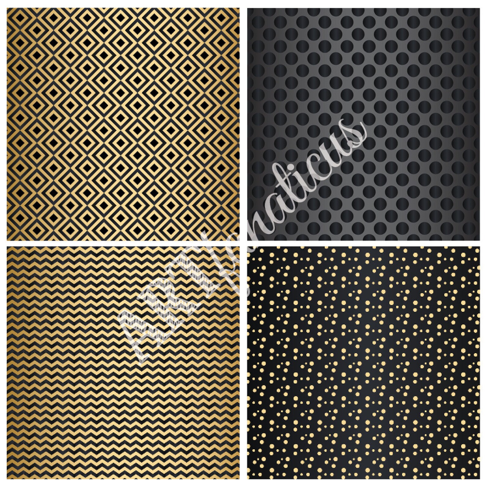 New Year Papers "new YEARS Gold" Digital Paper, Gold Stars, Gold ...