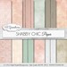 Wedding Digital Papers "shabby CHIC Wedding" Rustic, Pink, White, Mint ...
