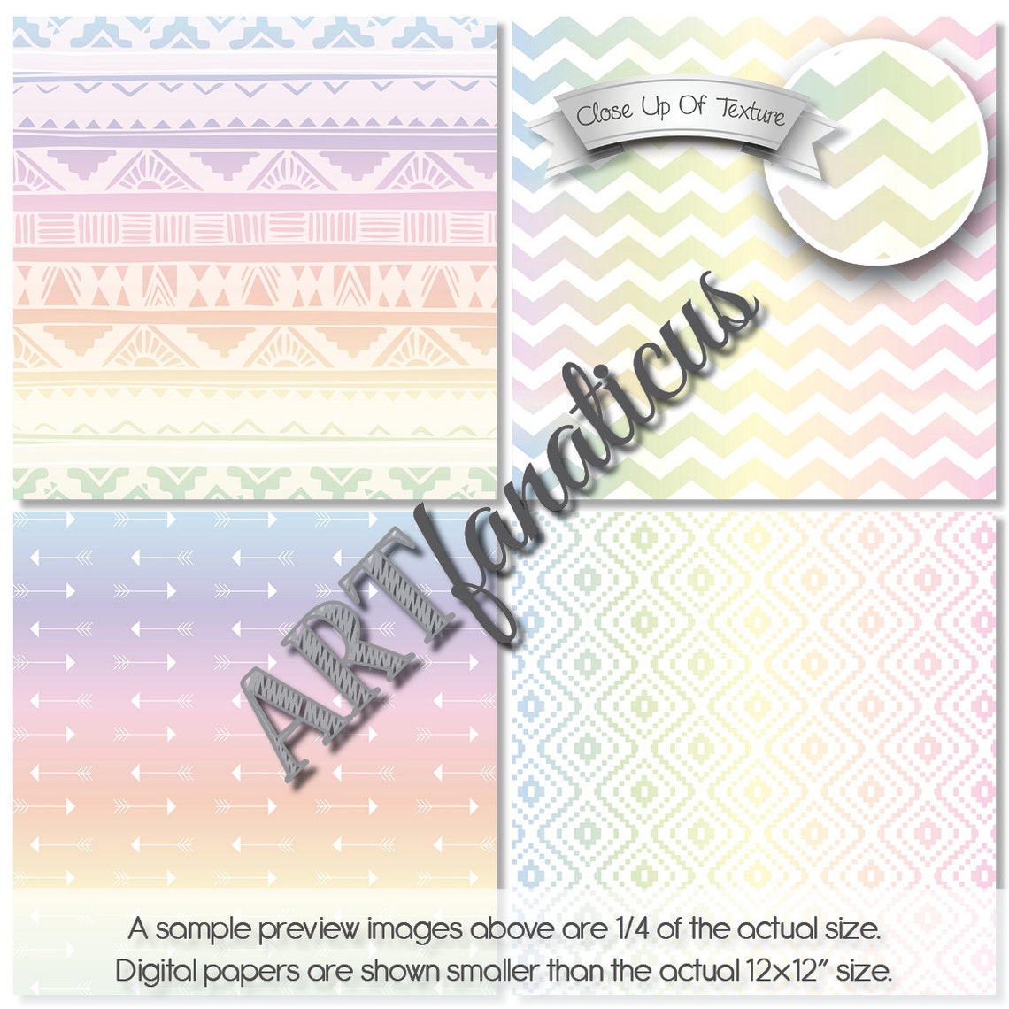Pastel Digital Paper tribal Pastel Digital Paper - Etsy