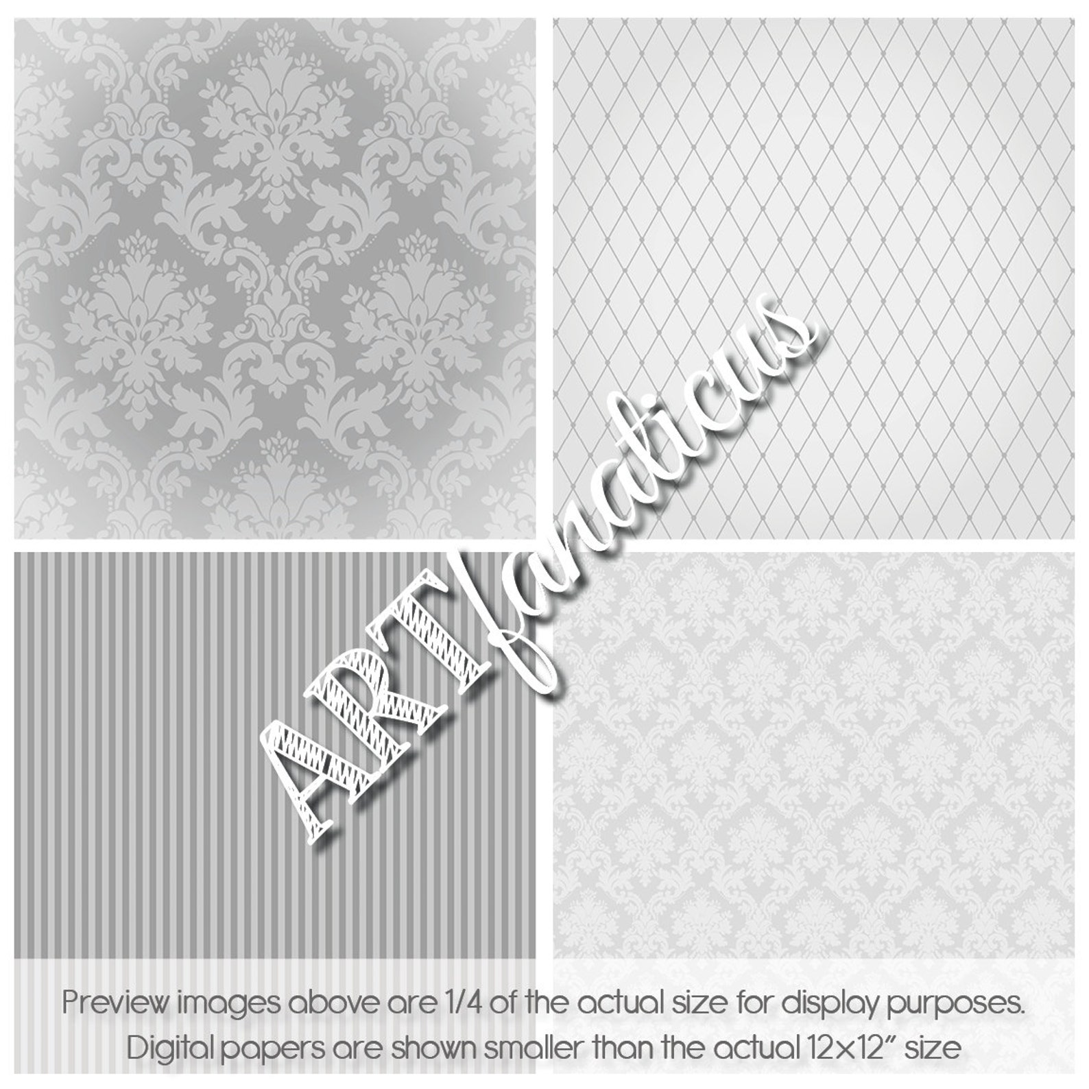 Boudoir Digital Papers "silver GRAY Boudoir" Sexy Shades of Grey ...