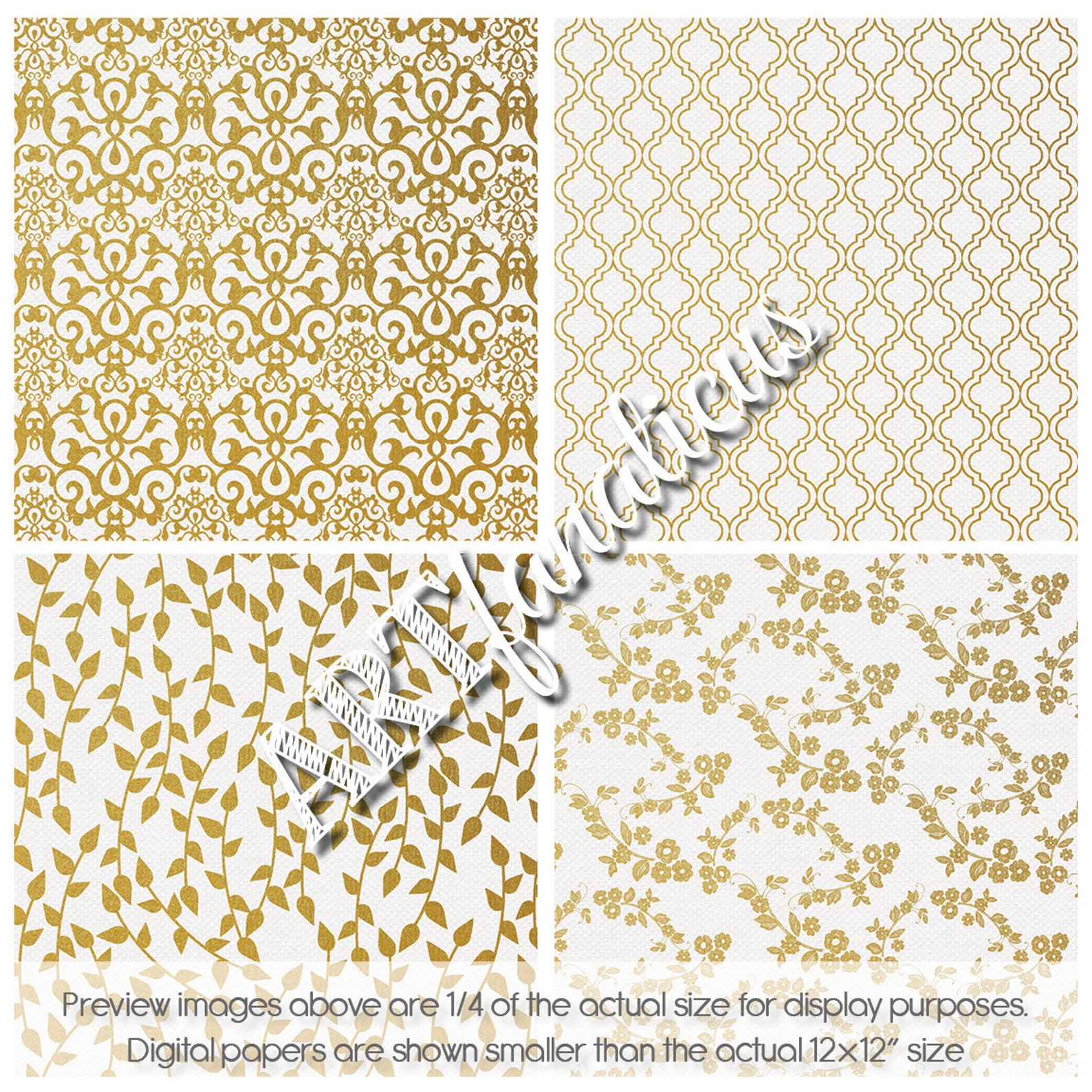 Gold Foil Papers "gold FOIL Wedding" Gold Foil Wedding Patterns, Gold ...