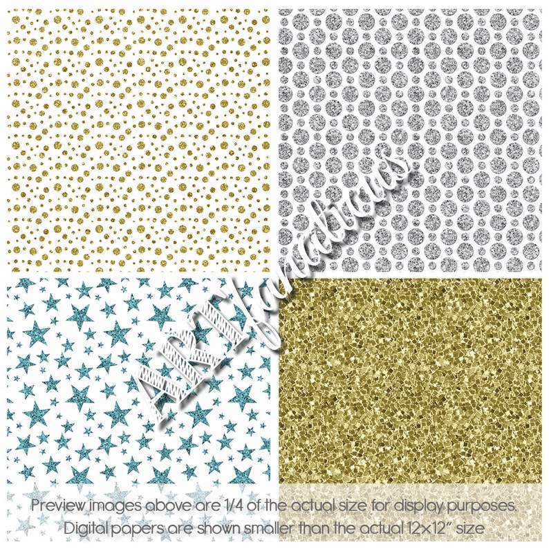 Christmas Glitter Papers "christmas BLING Glitter" Gold Glitter ...