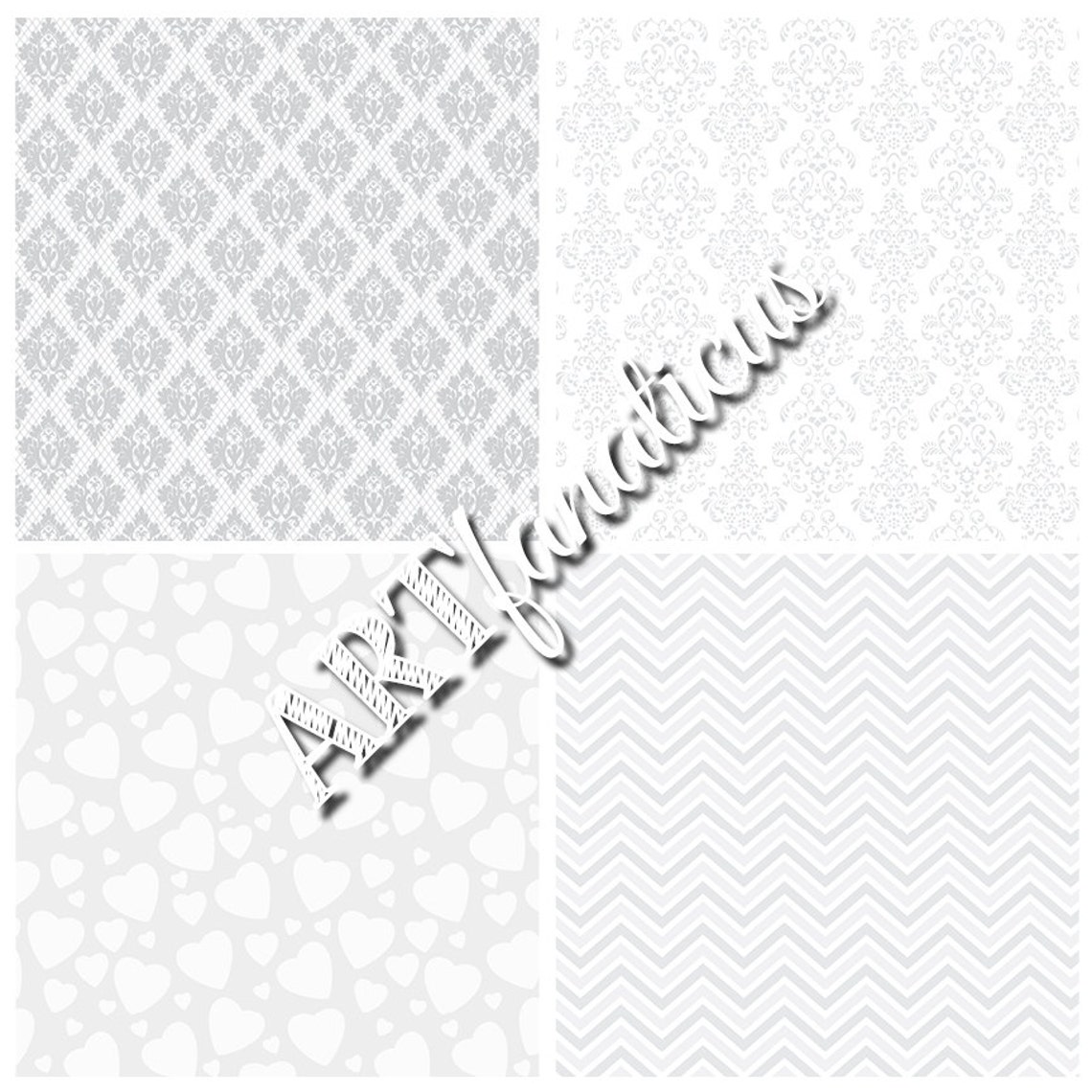 White Wedding Digital Papers "silver WHITE Wedding" 16 White Wedding ...