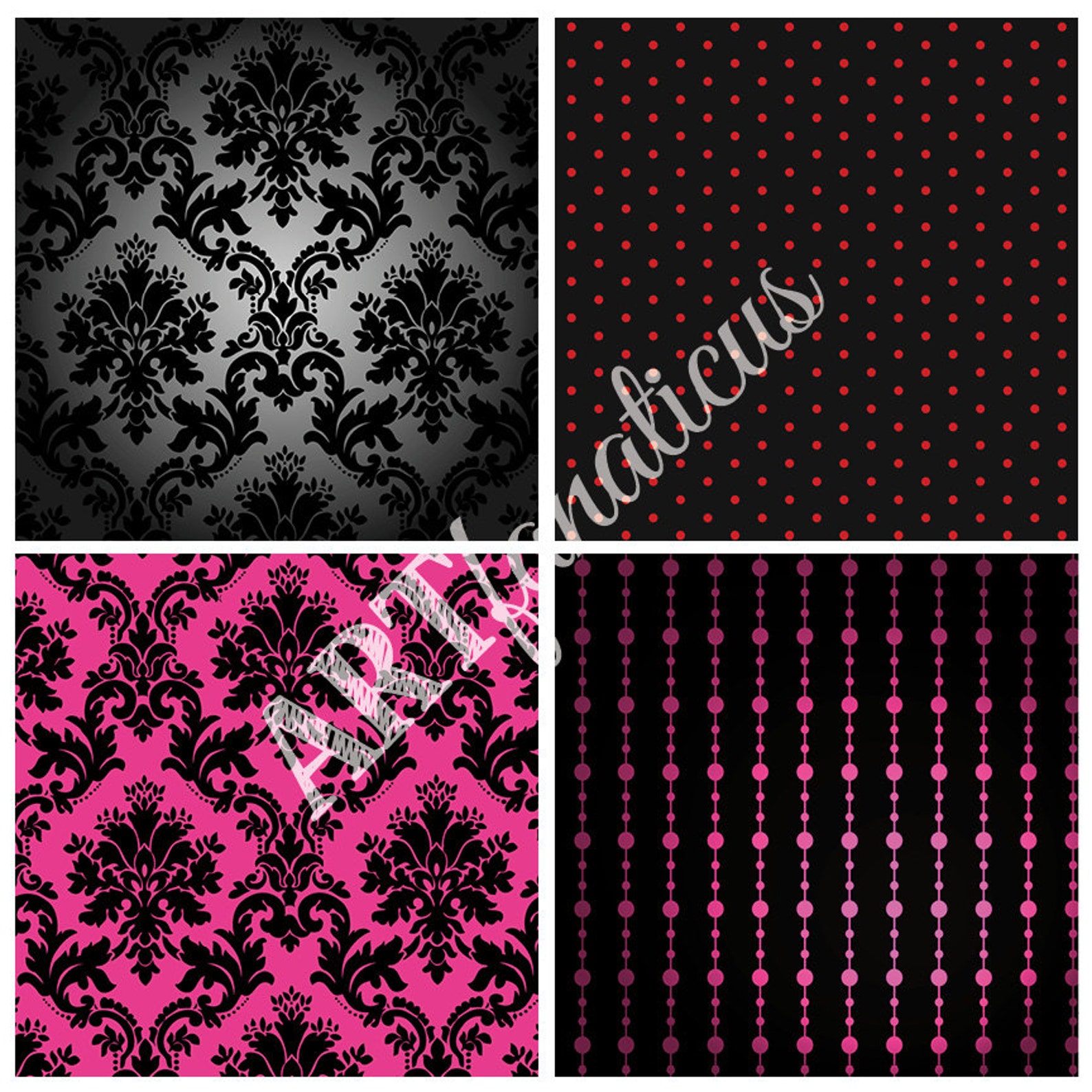 Boudoir Digital Papers red & PINK Boudoir Sexy Red and Pink Backgrounds ...