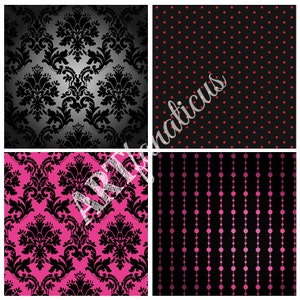 Boudoir Digital Papers "red & PINK Boudoir" Sexy Red and Pink ...