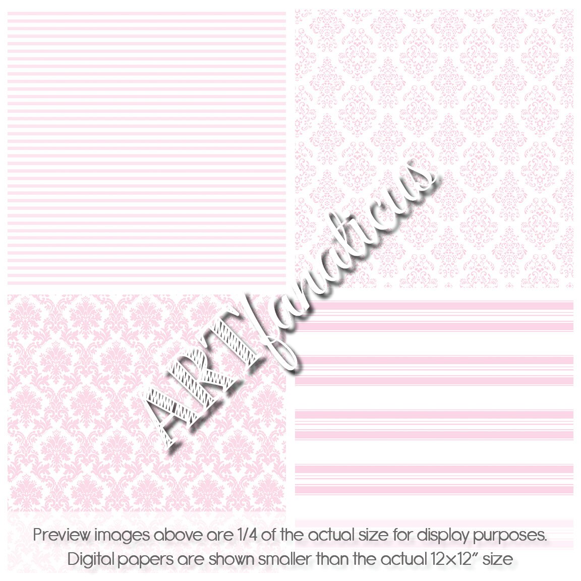 Wedding Damask Digital Papers "pink Damask" Elegant, Pink, White, Blush ...