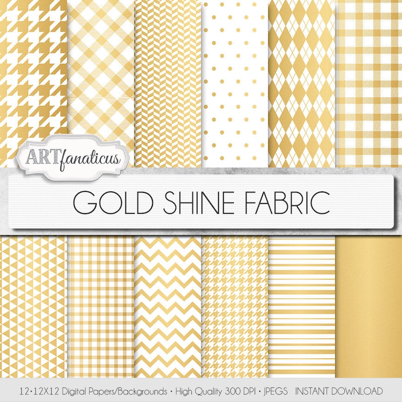 Gold Pattern Papers "gold SHINE Fabric" Gold Background, Polkadots ...