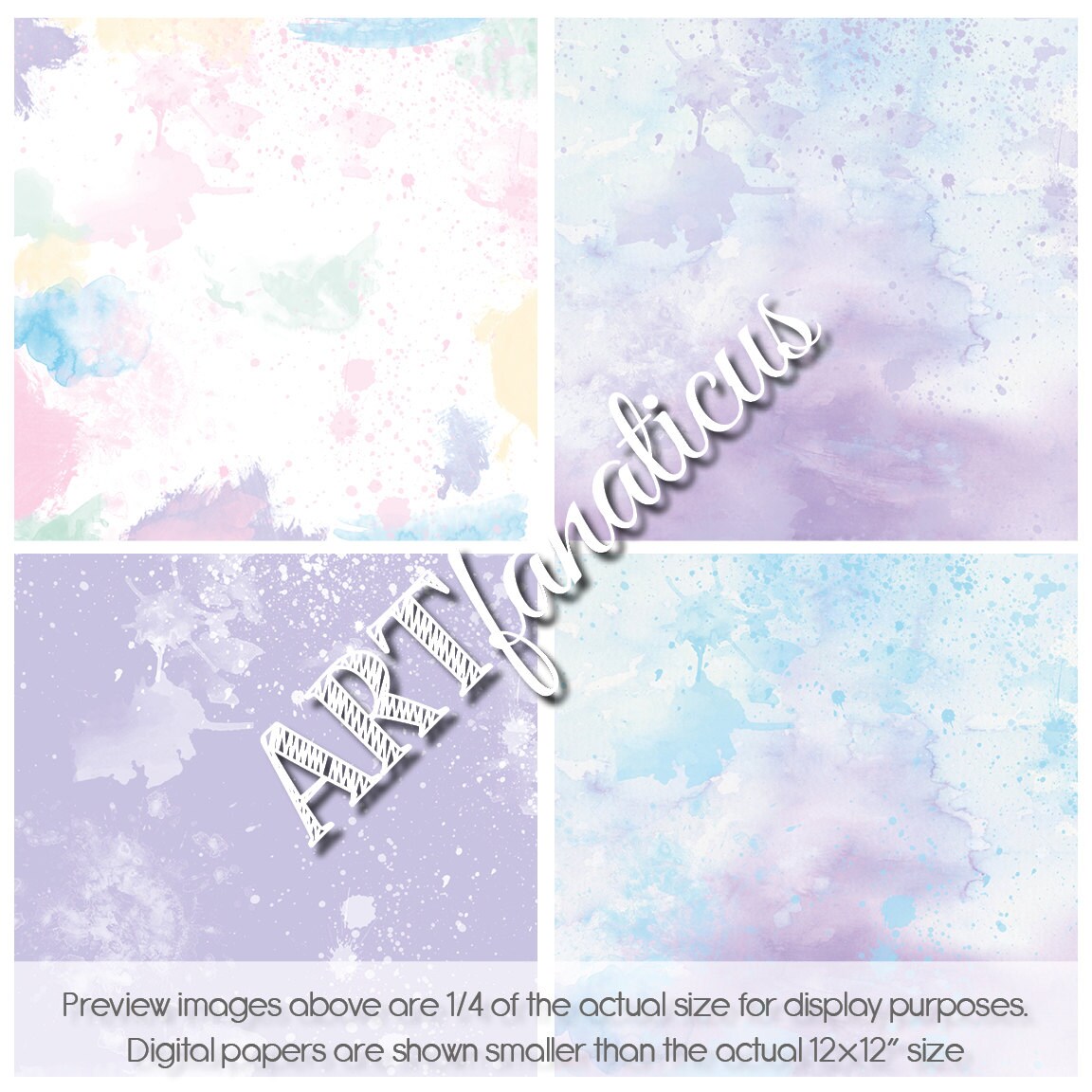 Watercolor Papers pastel WATERCOLOR Splatter - Etsy