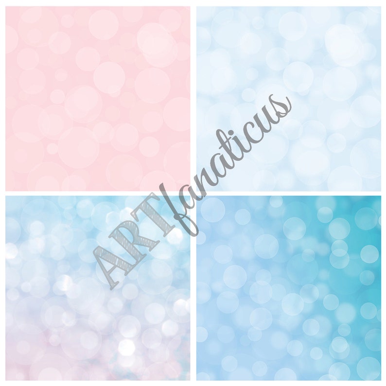 Bokeh Digital Papers "pastel Bokeh" Pink Paper, Blue Paper, Pink Paper ...