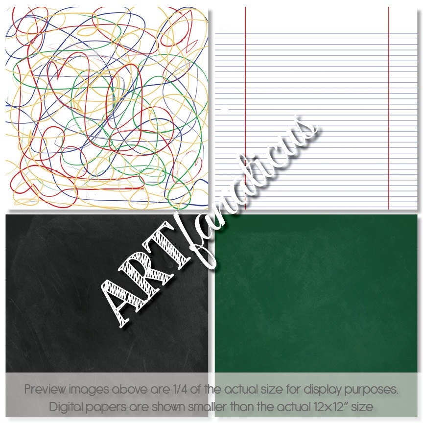 School Digital Papers back TO School 2 - Etsy
