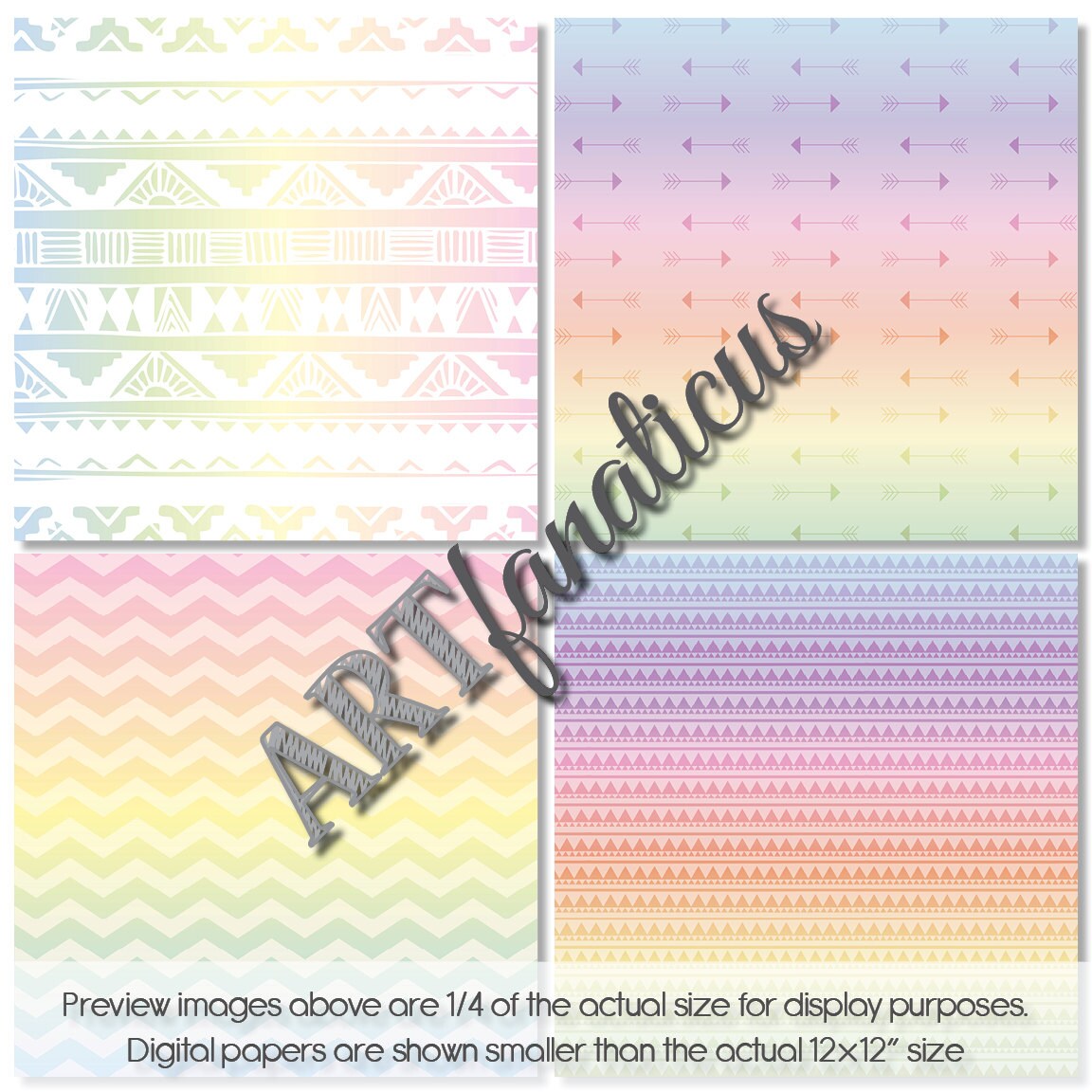 Pastel Digital Paper tribal Pastel Digital Paper - Etsy