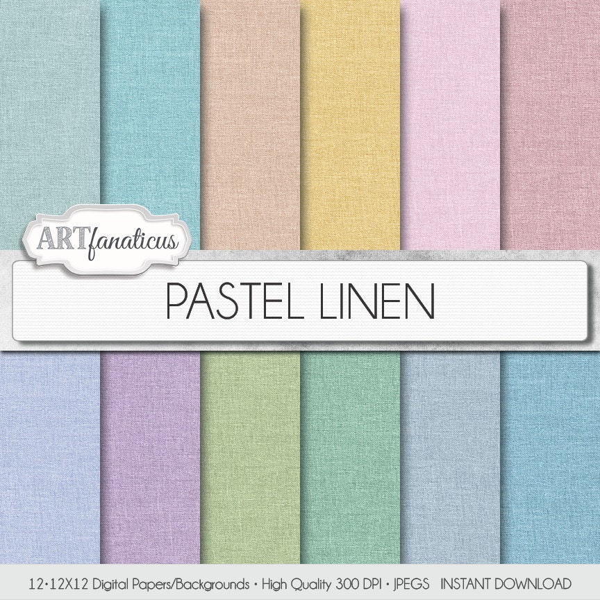 Pastel Linen Digital Papers pastel Linen Linen - Etsy