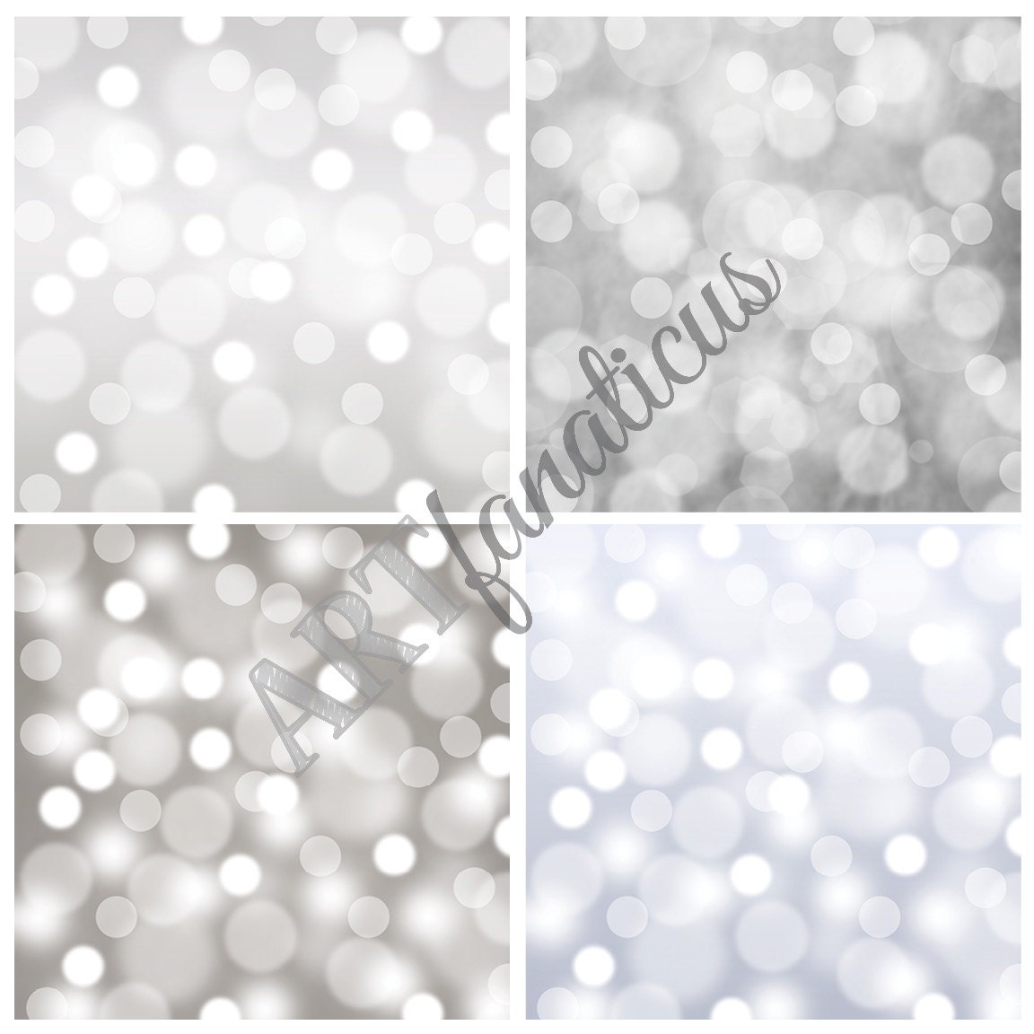 Digital Papers Bokeh "gold & Silver Bokeh" Bokeh Overlay, Gold Digital ...