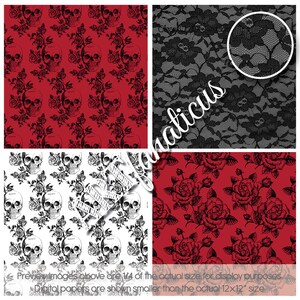 Halloween Digital Papers "vintage SKULLS & Flowers" Vintage Flowers ...