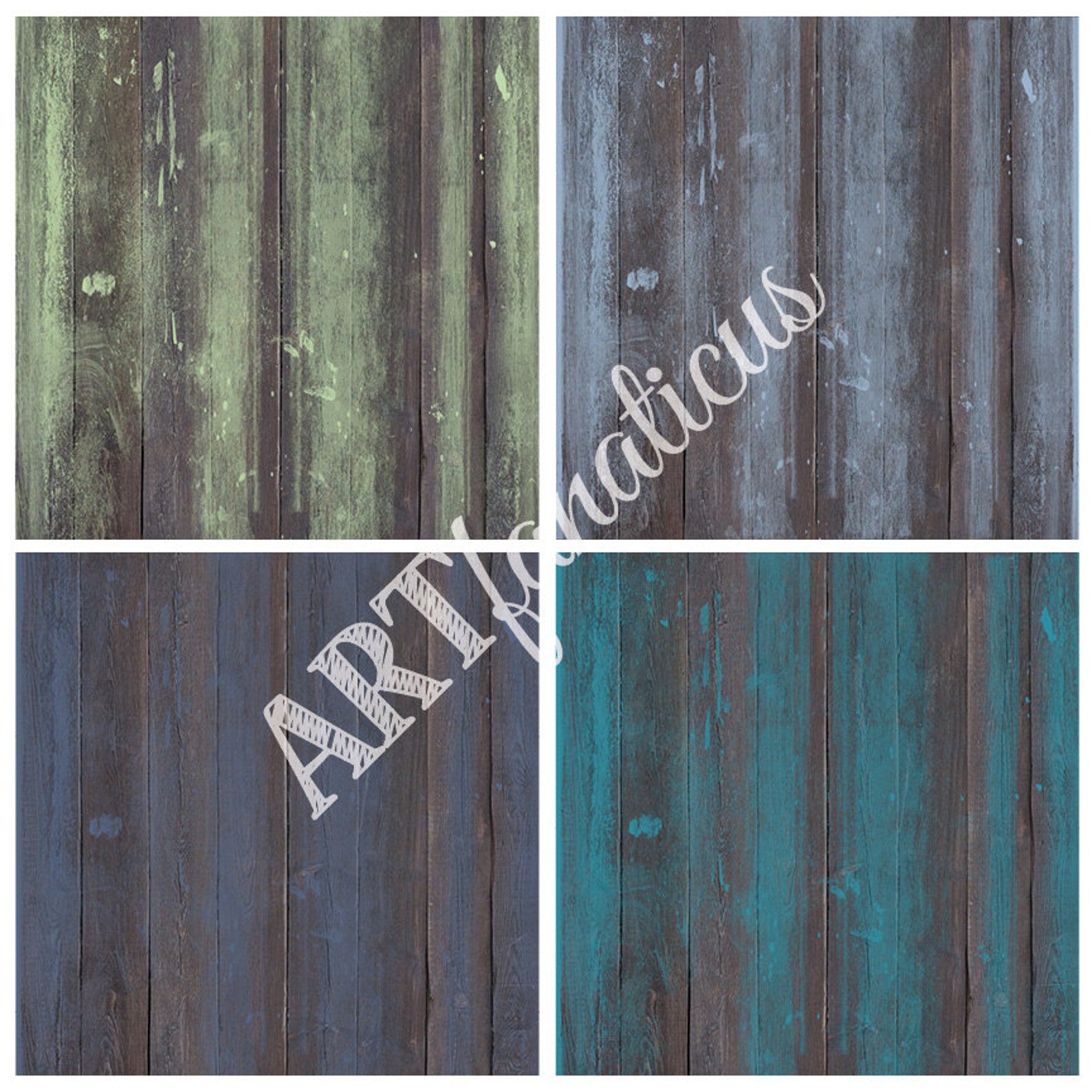Rustic Wood Papers "wood Rustic" Shabby, Wood Distressed, White, Teal ...
