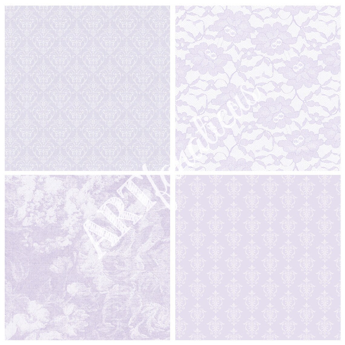 Wedding Digital Papers lavender Romance Lilac, Purple, Grunge, Lace ...