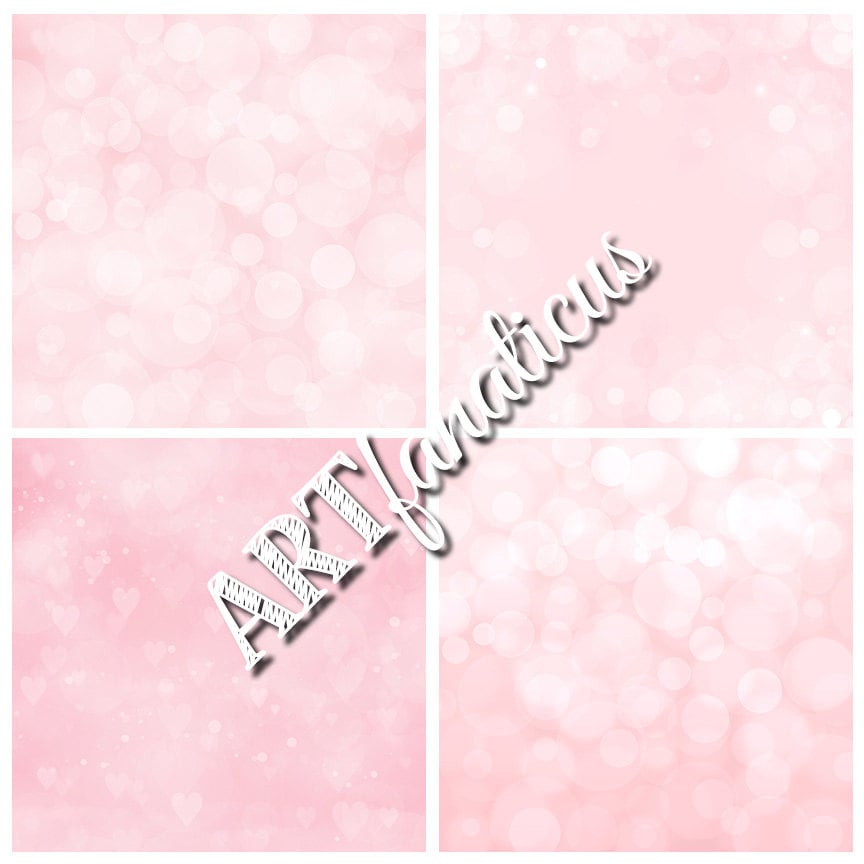 Bokeh Digital Papers heart Bokeh Paper Pink - Etsy