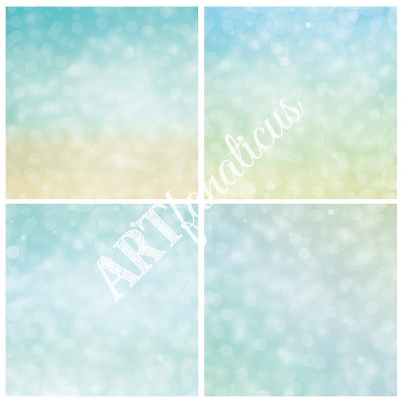 Bokeh Digital Papers " SEA & SKY Bokeh" Bokeh Overlay, Digital ...