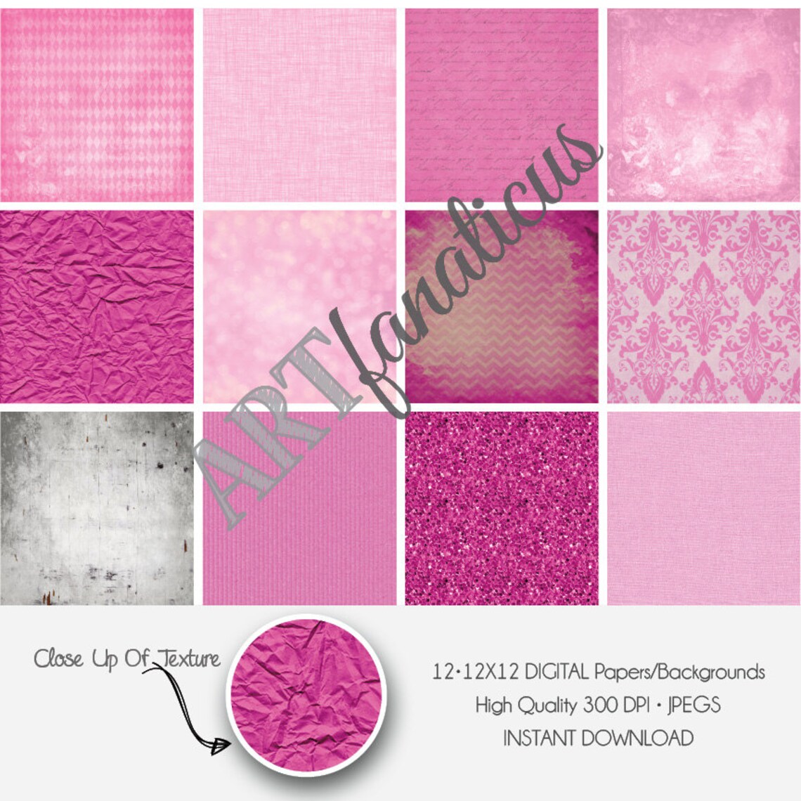 Pink Digital Papers pink Textures Shabby Chic Pink - Etsy