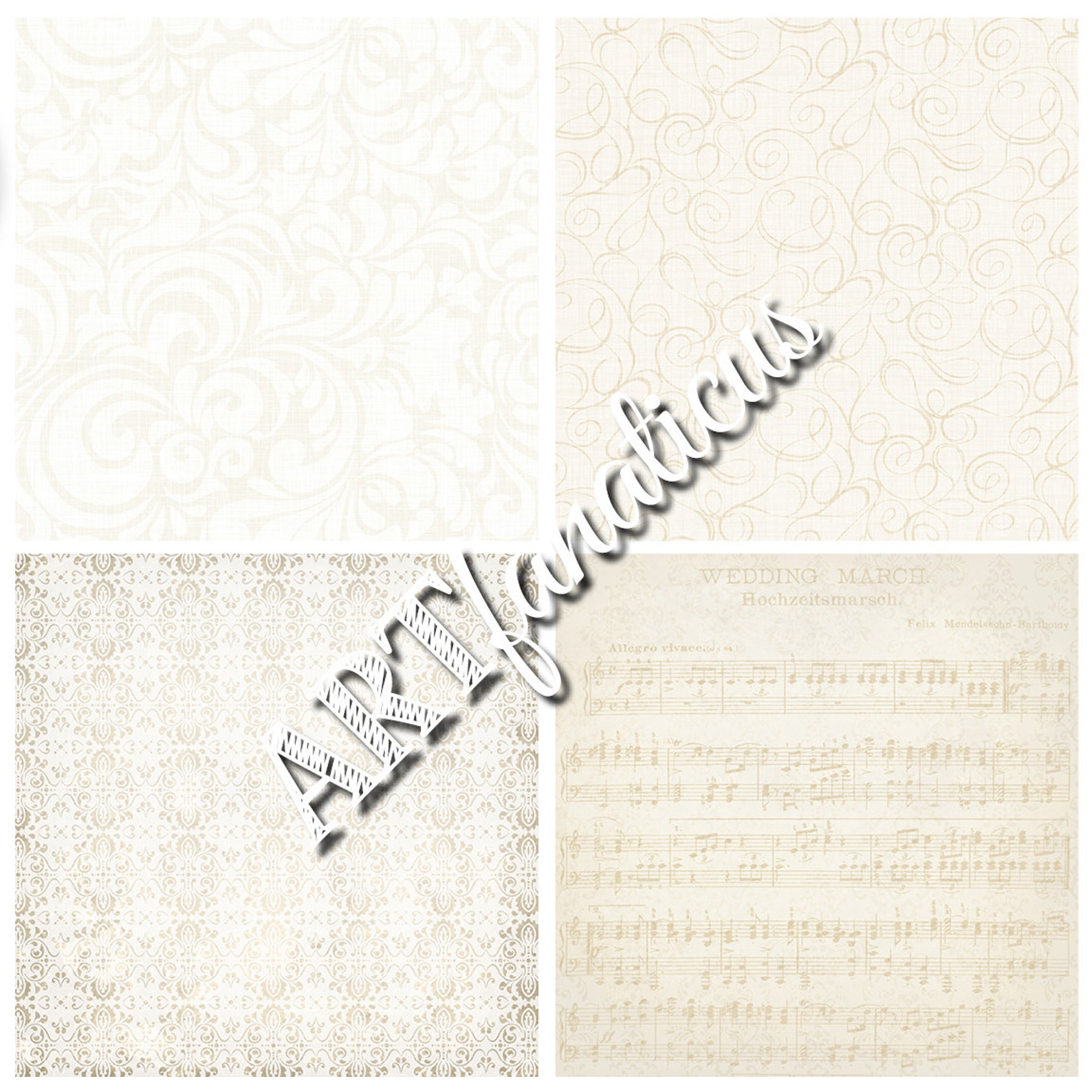 Ivory Wedding Papers "ivory Wedding" Elegant Ivory Wedding Paper ...