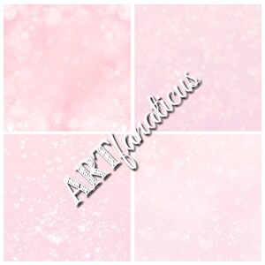 Bokeh Digital Papers "heart Bokeh" Paper, Pink Background, Bokeh, Bokeh ...