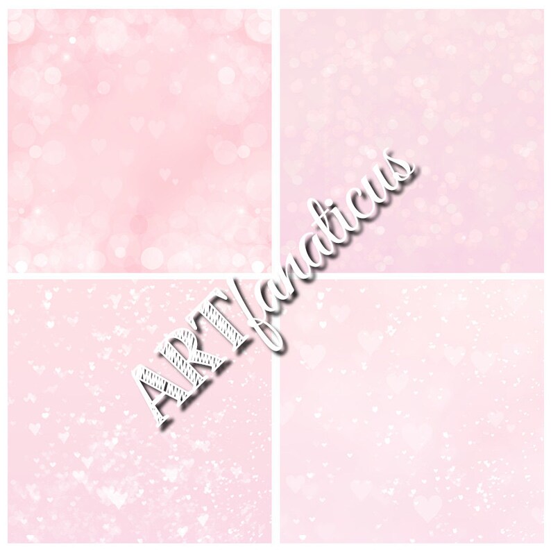 Bokeh Digital Papers heart Bokeh Paper Pink - Etsy