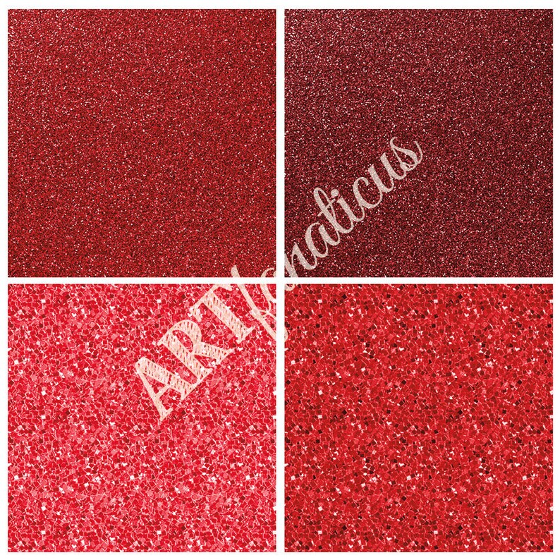 Glitter Digital Papers "ruby RED Glitter" Shimmering Glitter Papers ...
