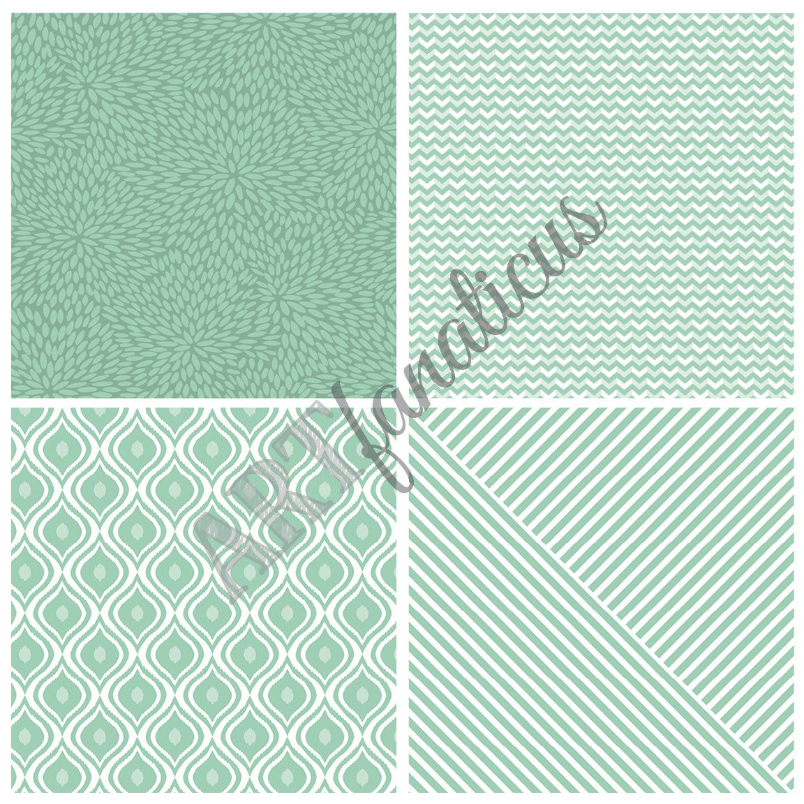 Green Digital Papers "hemlock GREEN Pantone" Spring Color, Background ...
