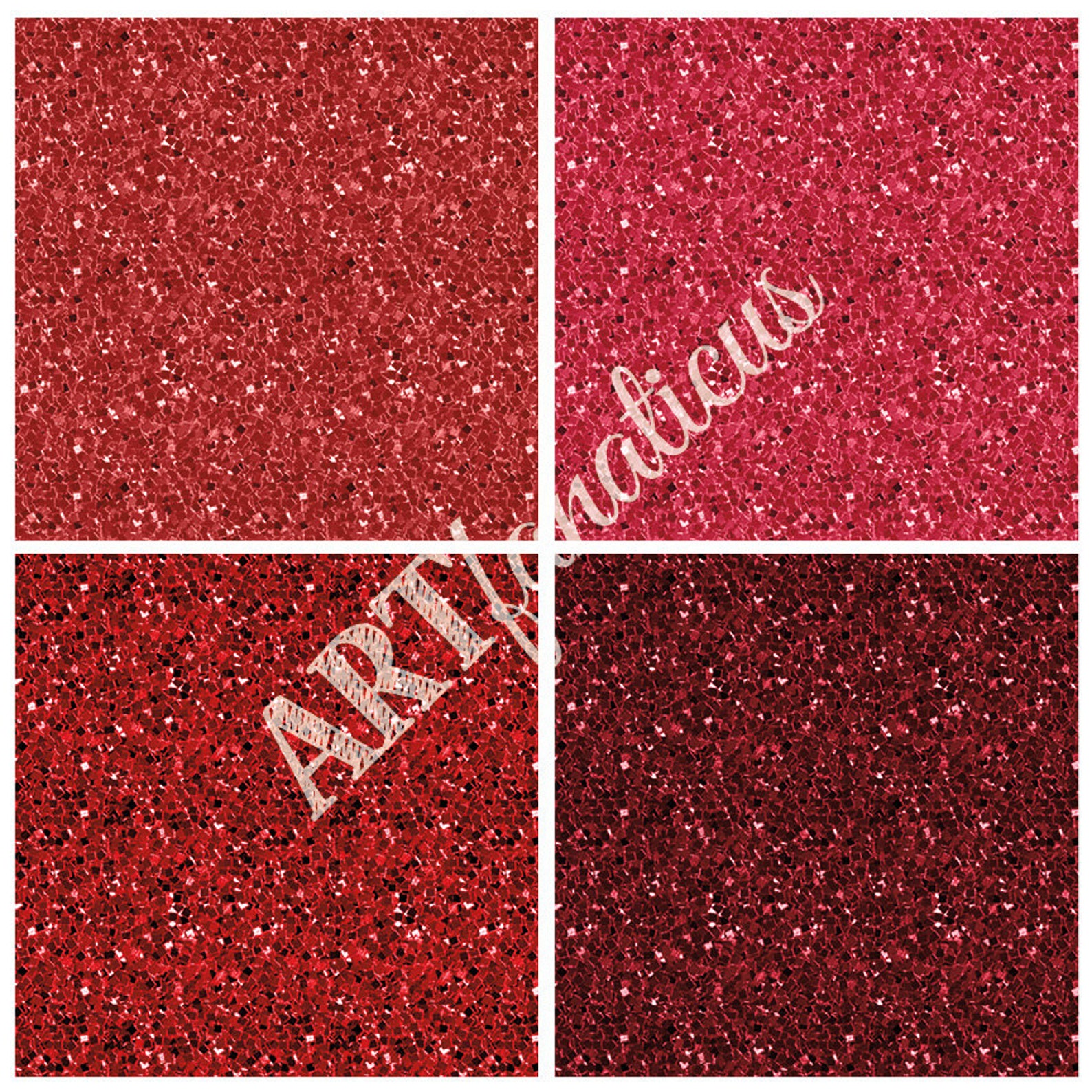 Glitter Digital Papers "ruby RED Glitter" Shimmering Glitter Papers ...