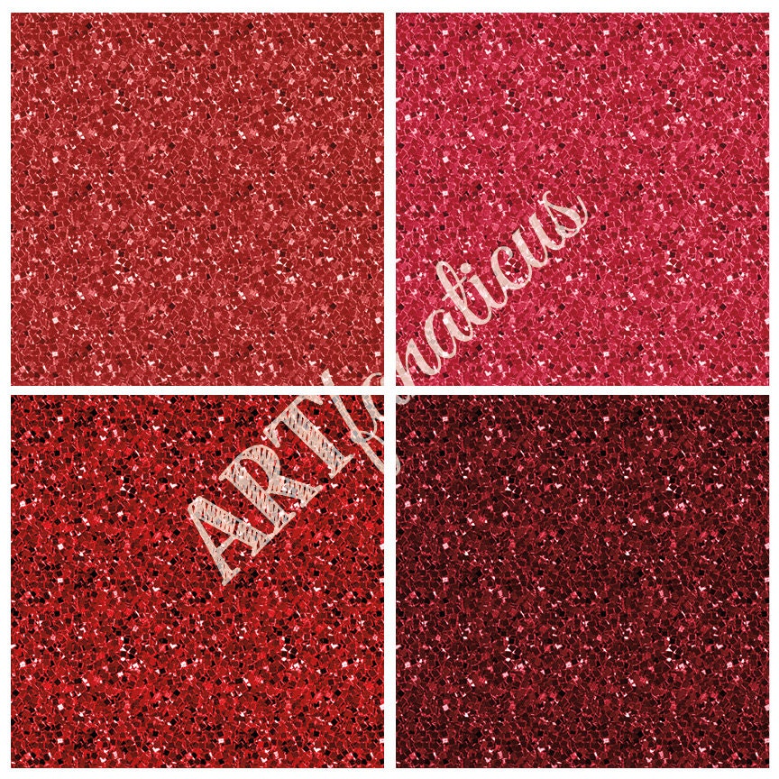 Glitter Digital Papers "ruby RED Glitter" Shimmering Glitter Papers ...