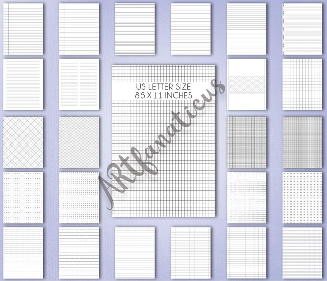 Digital Paper "classic Journal Pages" Digital Journal Pages, Lined ...