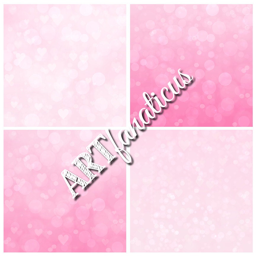 Bokeh Digital Papers "pink Bokeh" Pink Background Featuring Bokeh for ...